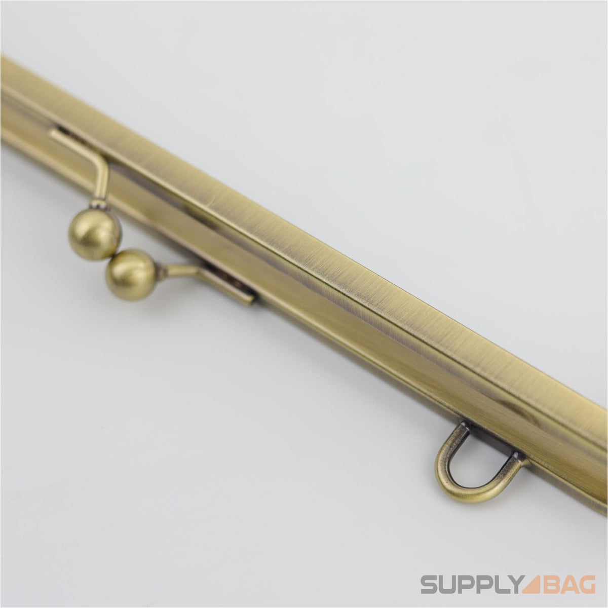 10 x 3 1/2 inch Large Antique Brass Clutch Frame with Chain Loops Atop ...