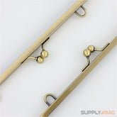 10 x 3 1/2 inch Large Antique Brass Clutch Frame with Chain Loops Atop ...