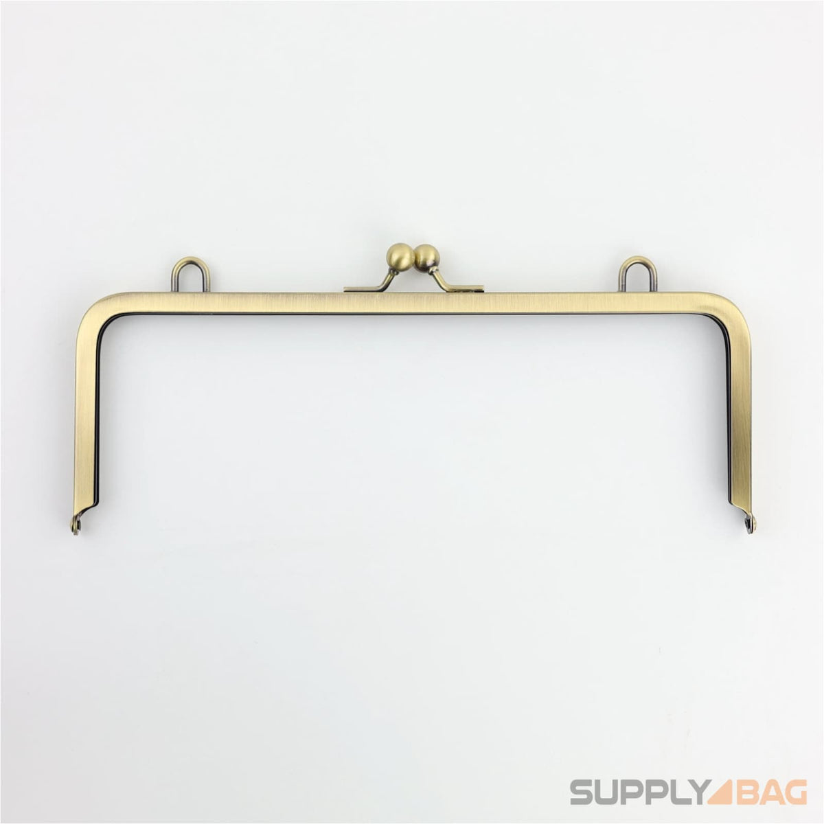 10 x 3 1/2 inch Large Antique Brass Clutch Frame with Chain Loops Atop ...