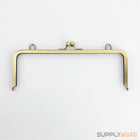 10 x 3 1/2 inch Large Antique Brass Clutch Frame with Chain Loops Atop ...