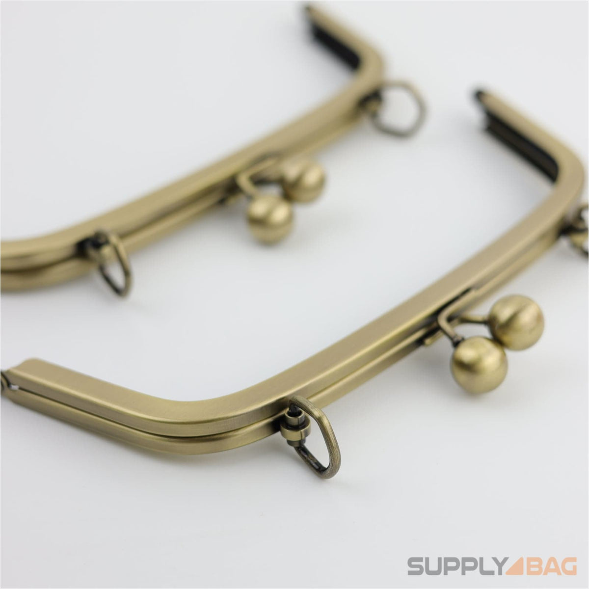 7 3/4 x 3 inch Antique Brass Arch Shape Metal Purse Frame with D Rings ...